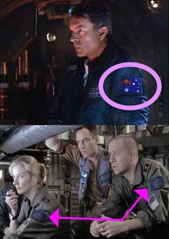 The cast and crew of Event Horizon (1997) redesigned a few country flags to line up with what ...