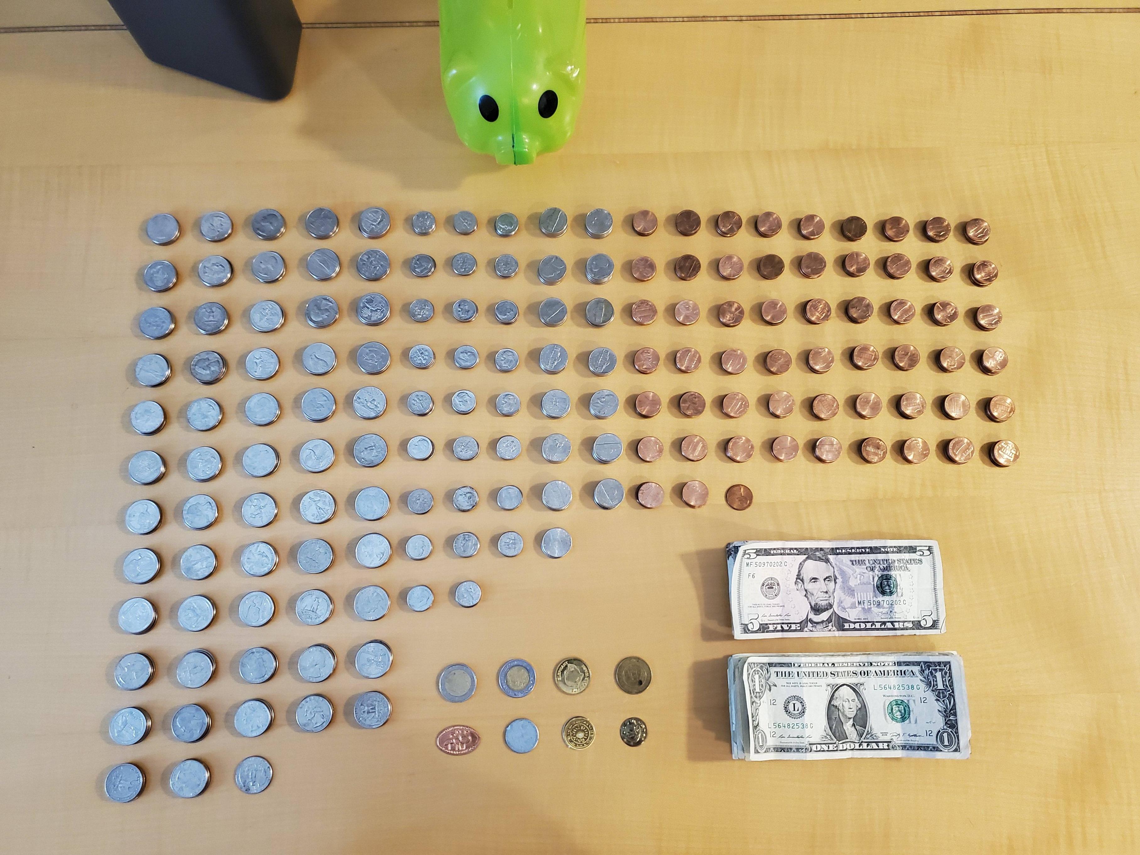 The contents of my piggy bank | Scrolller