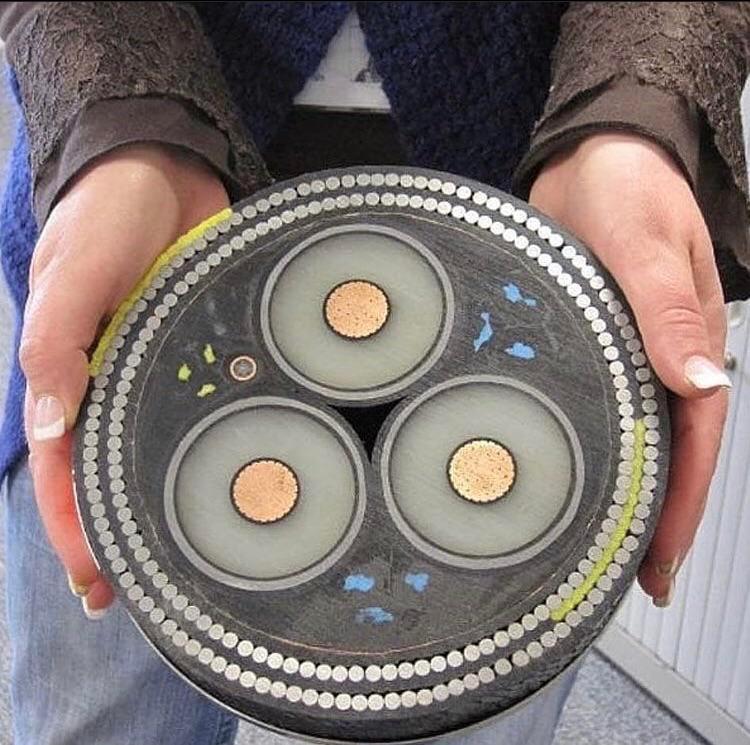 The cross section of an undersea cable | Scrolller