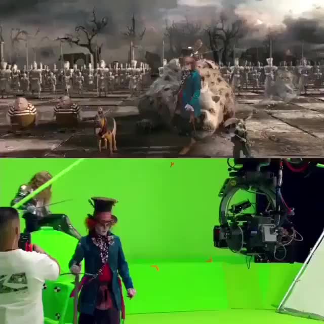 The difference between the actual set of the movie VS what we see in the cinema. | Scrolller