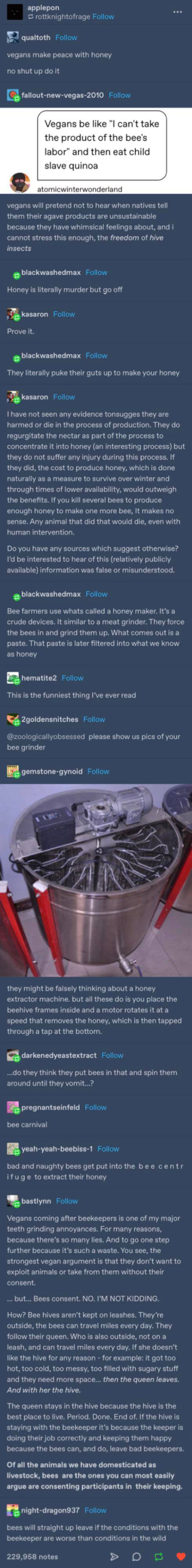 the ethics of honey and bee shaking | Scrolller