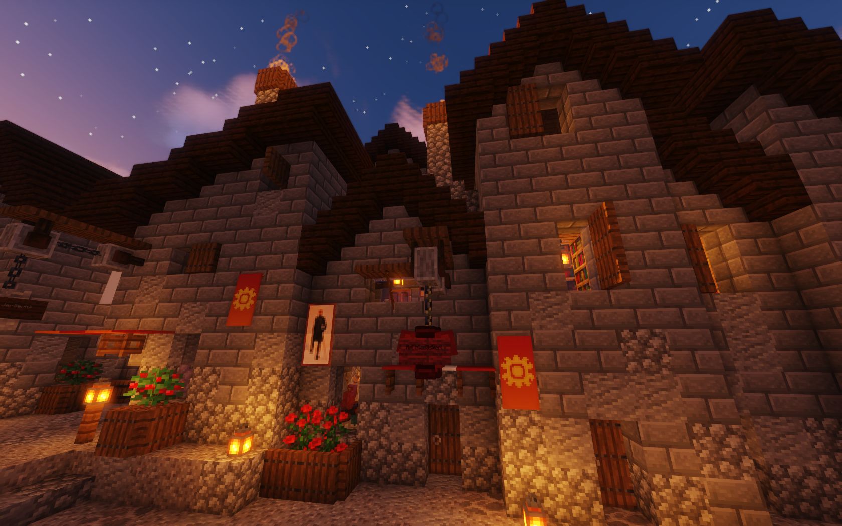 The first image of Hlíðarendi, which is our towns name in our Minecraft server. | Scrolller