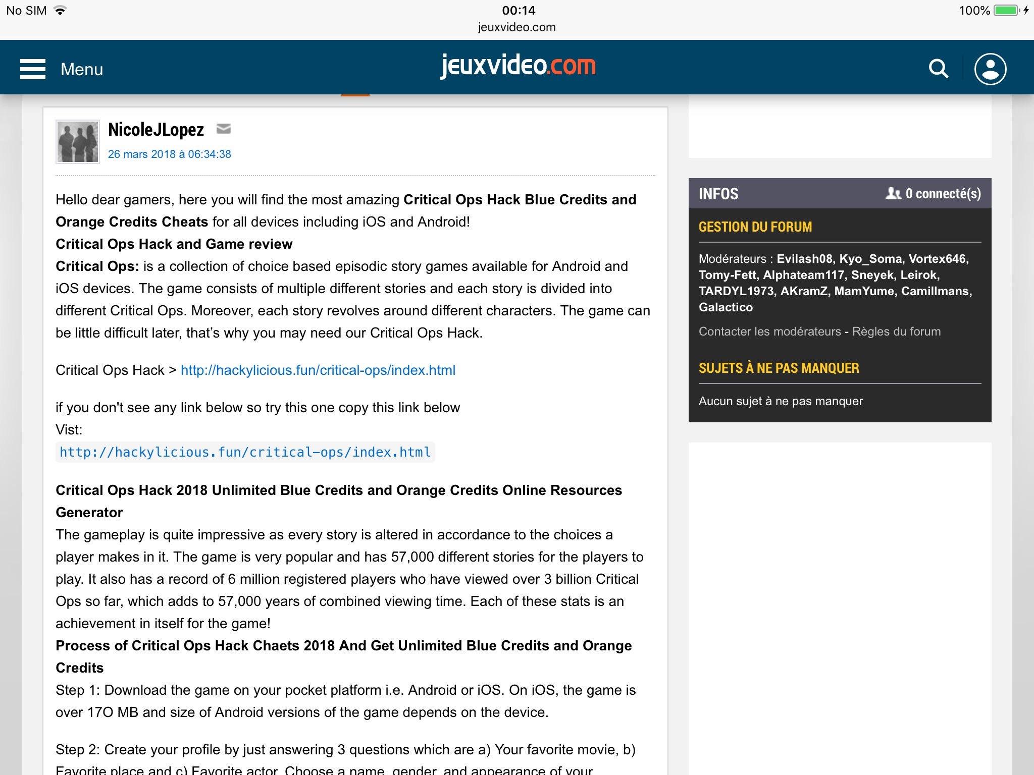 “The game has multiple stories and each story is divided into different critical ops” | Scrolller