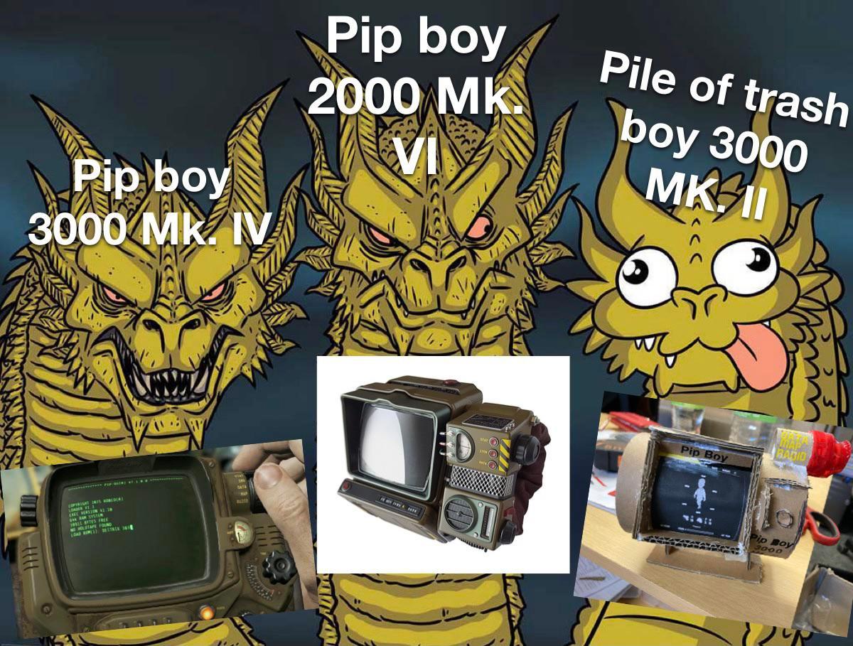 The holy trinity of pip boys | Scrolller