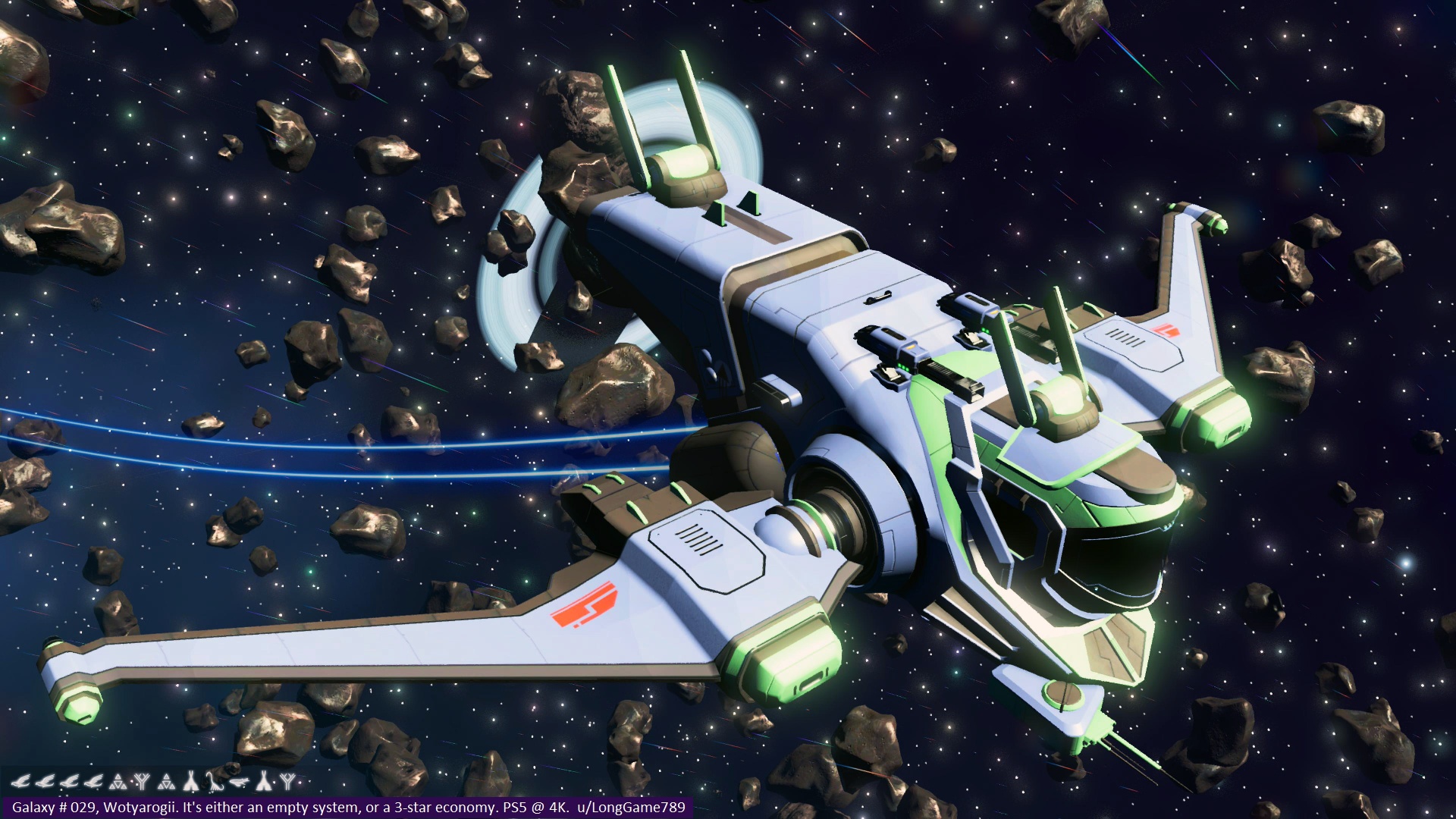 The interesting ships of the Wotyarogii galaxy (#029): A light purple hopper-style Explorer with ...