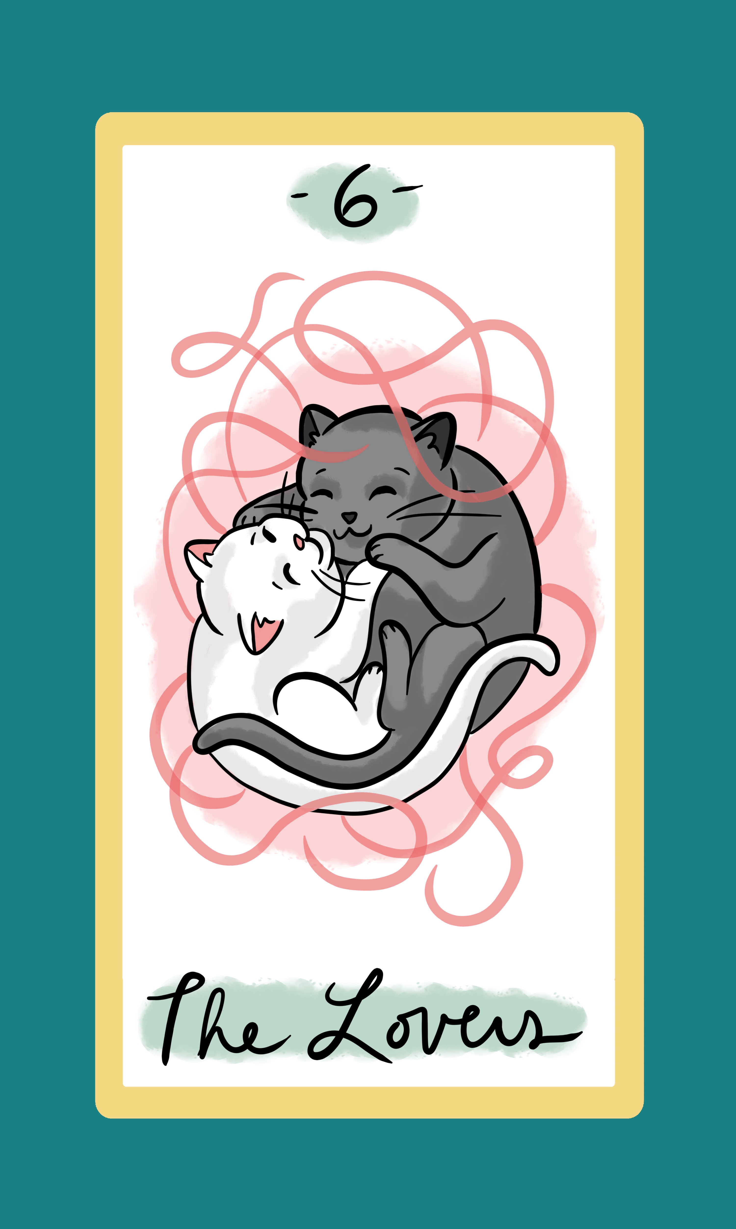 The Lovers from my Housecat Tarot Deck currently in progress! | Scrolller