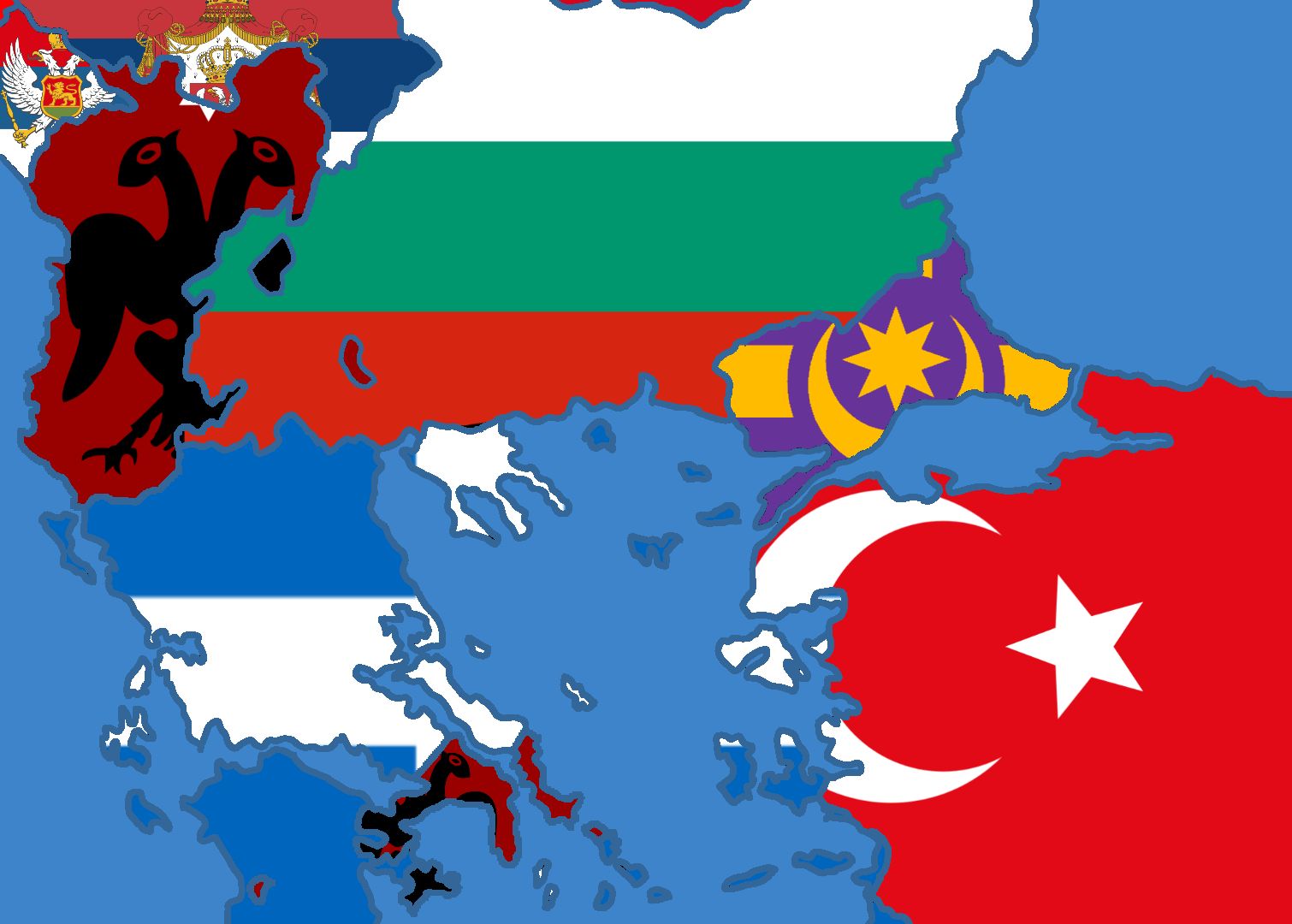 The map of the south Balkans based on an ethnic map in 1911 | Scrolller