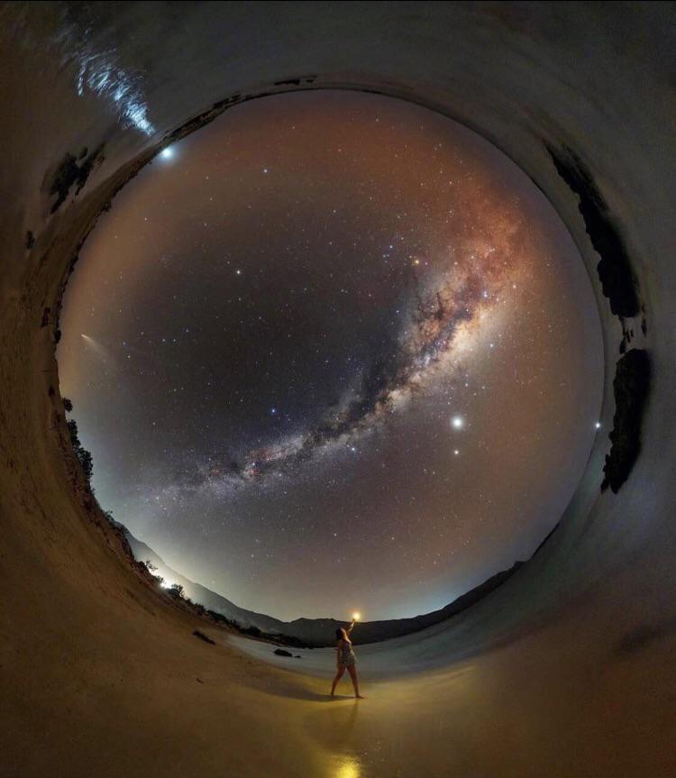 The milky way galaxy from Elafonissi beach in Crete, Greece. | Scrolller