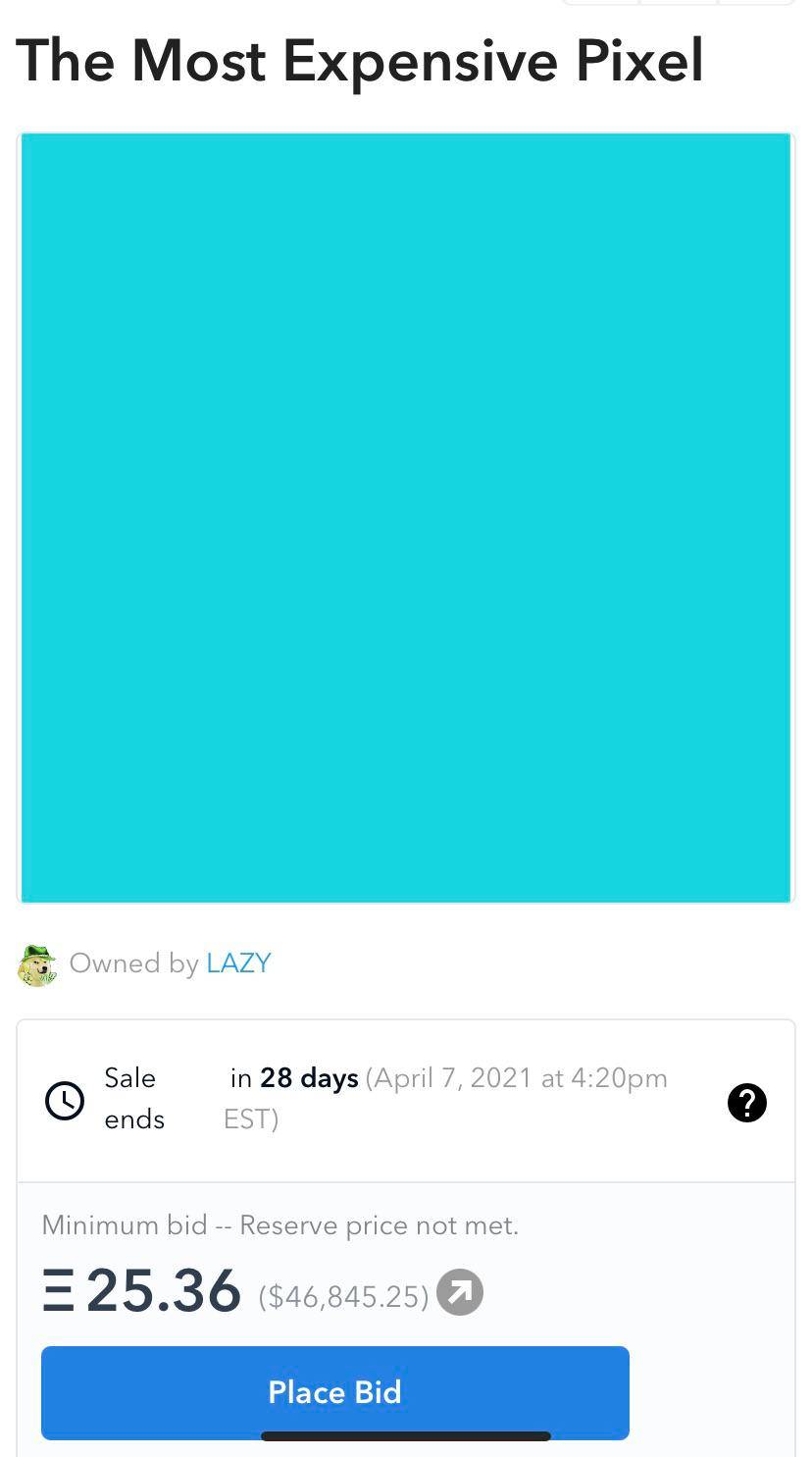 tHe MoSt ExPeNsIvE pIxEL | Scrolller