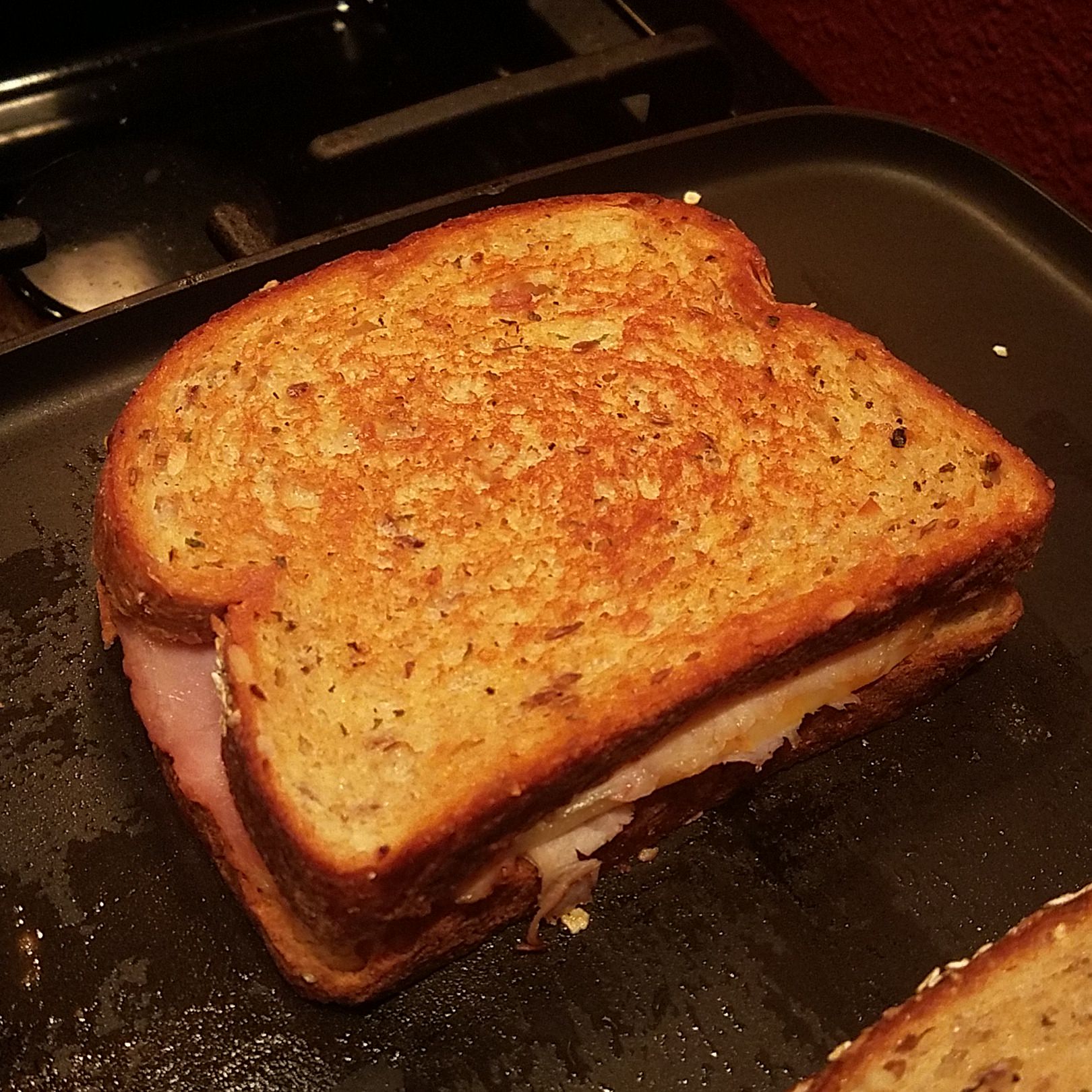 The perfect crust on my ham and cheese melt | Scrolller