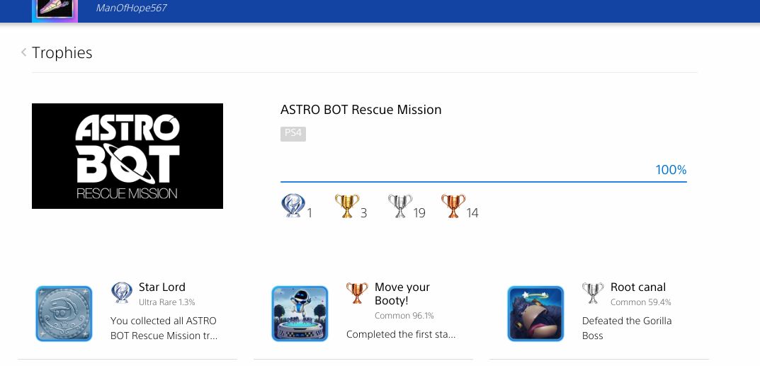 The Platinum trophy on Astro Bot! This game was PSVR's best to offer! | Scrolller
