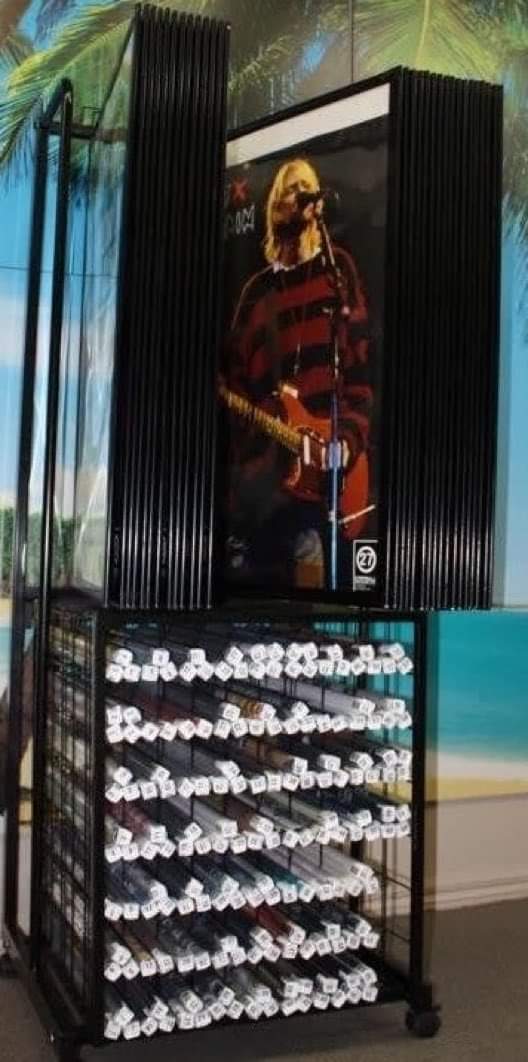 The poster display in record stores. | Scrolller