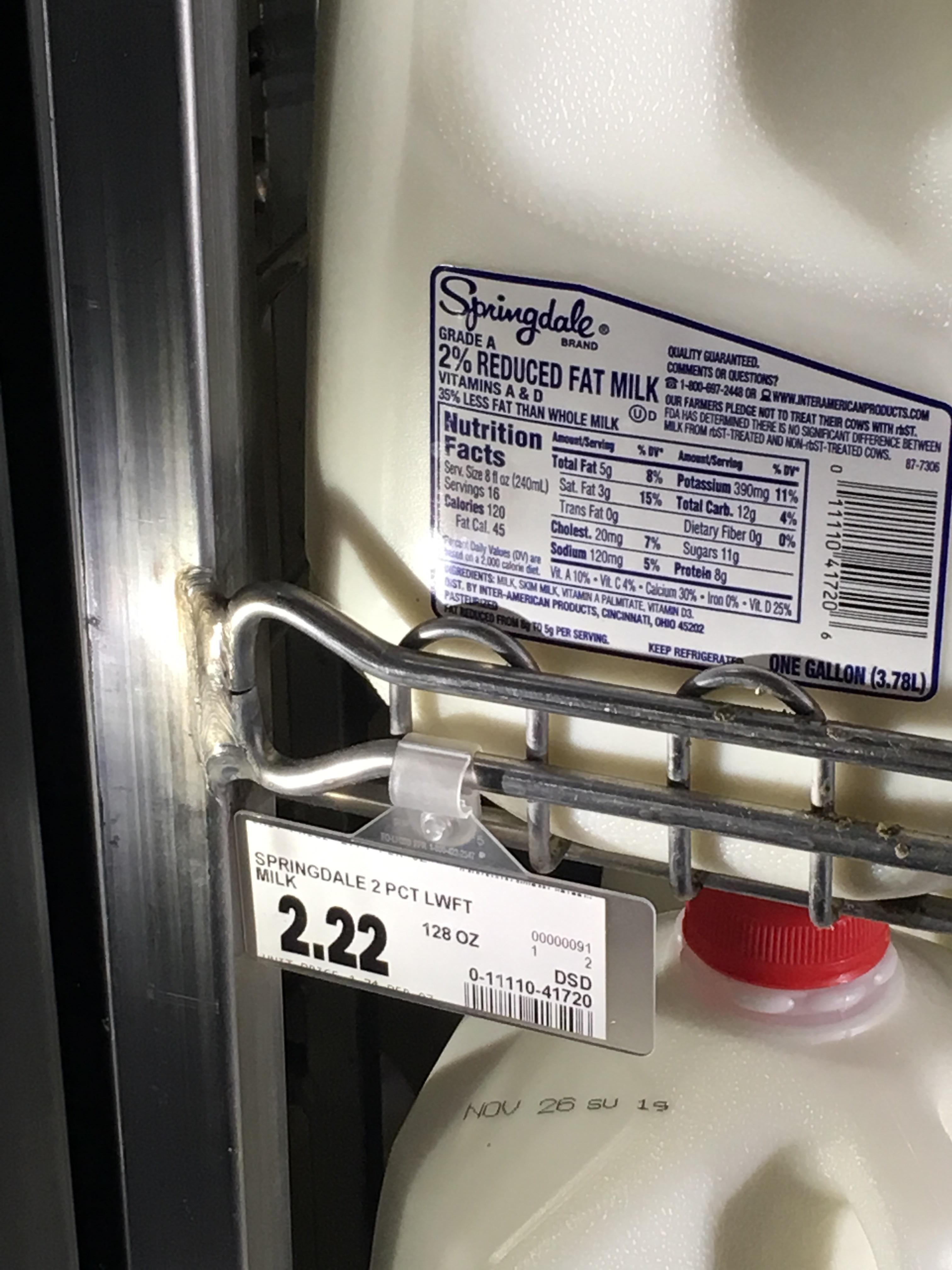 The price of 2% milk today | Scrolller