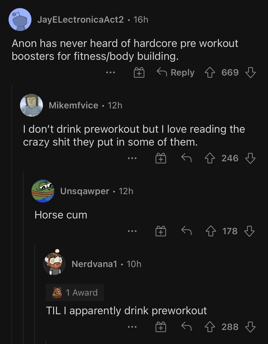 The reason lifters drink preworkout | Scrolller