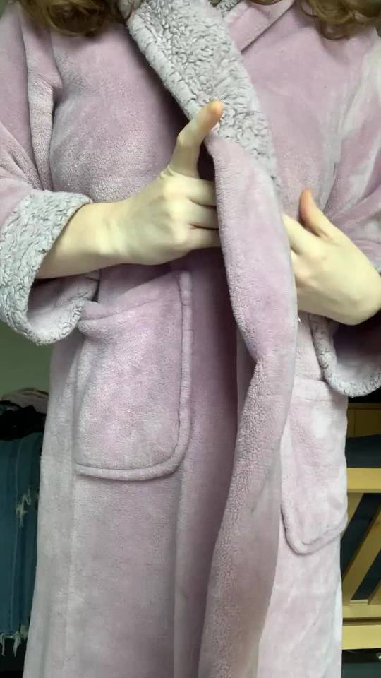 The robe is super comfy, but I think it would be a shame to hide these away | Scrolller