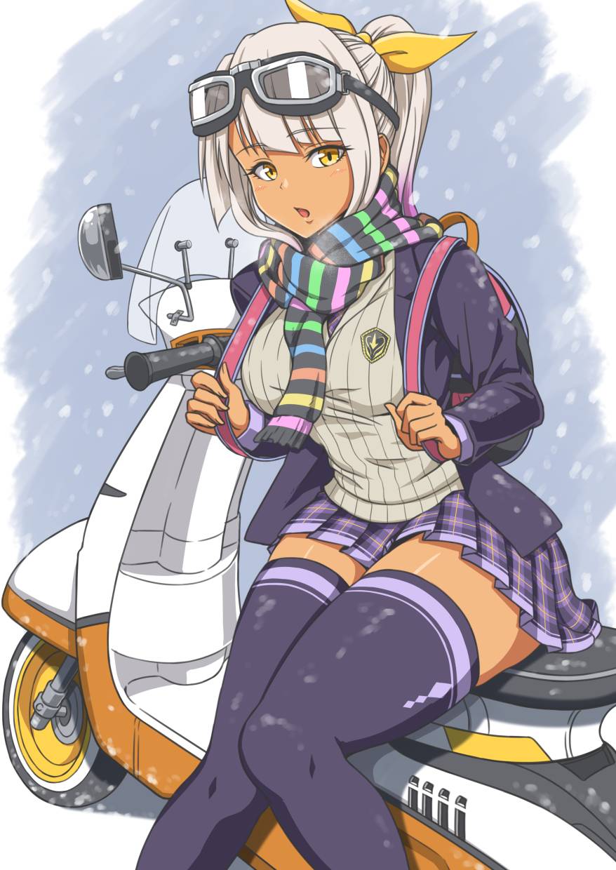 The Schoolgirl and Her Scooter [Original] | Scrolller