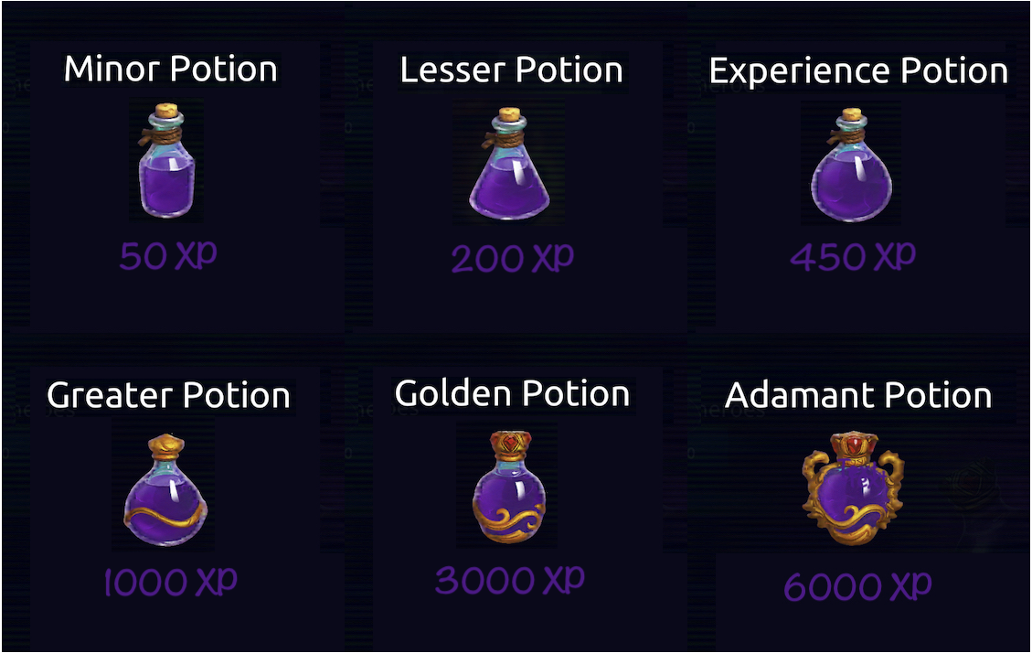 The six experience potions and how much they hold | Scrolller