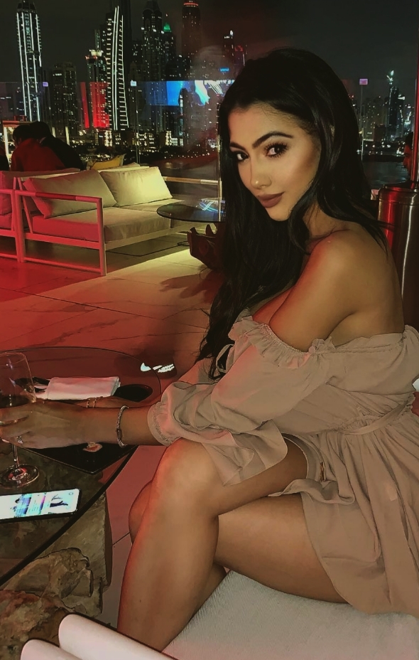 The smirk I gave daddy after he told me to chug my drink cause he needs to blow my back out back ...