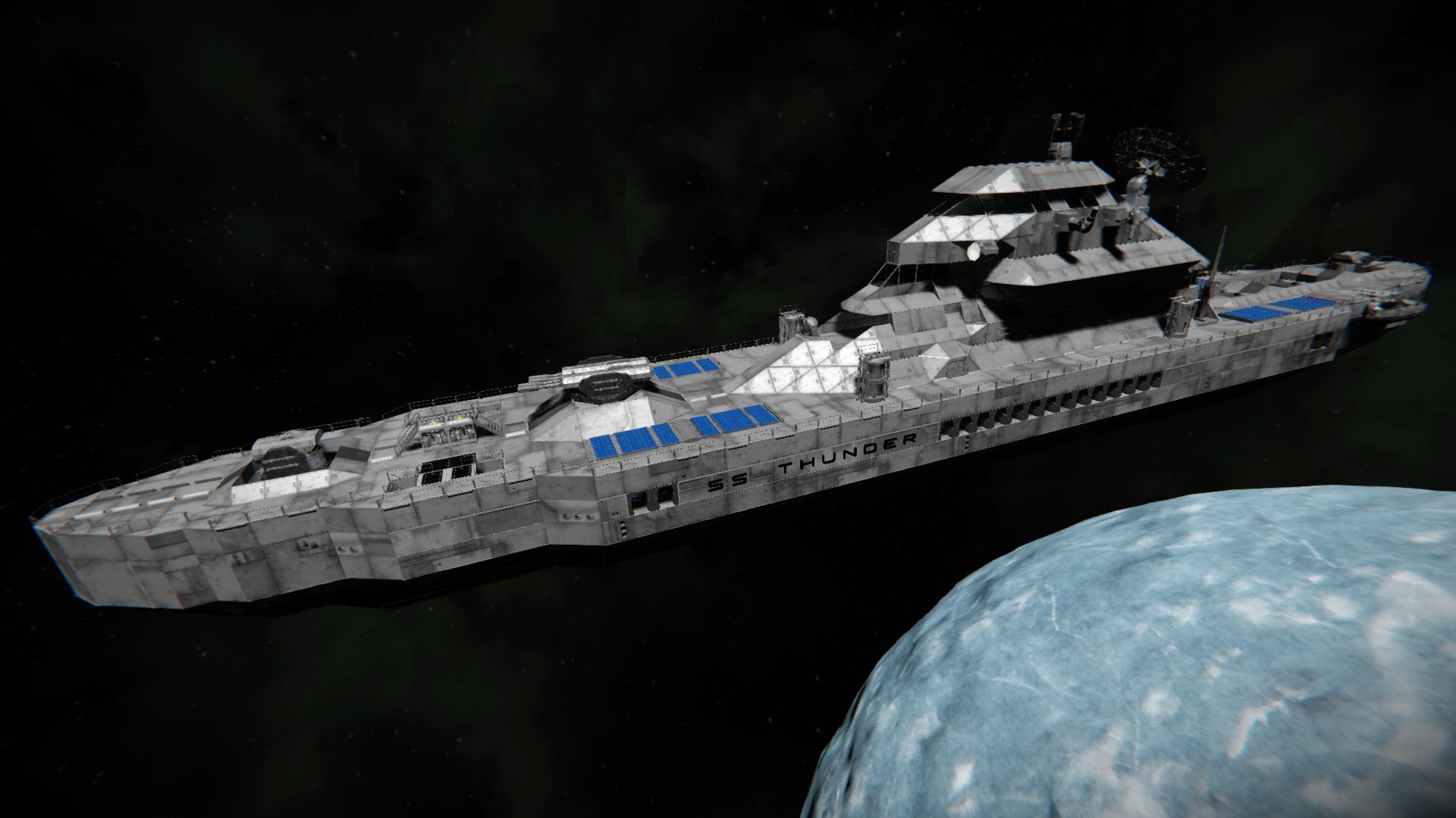 The SS Thunder Destroyer with remote turrets | Scrolller