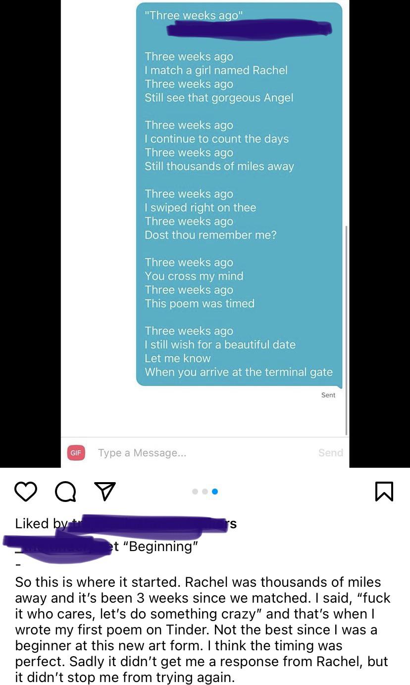 The Tinder "Poet" | Scrolller