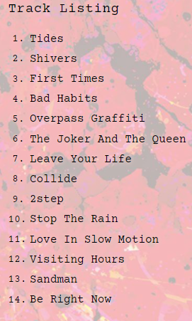 The Track List for the new Album | Scrolller