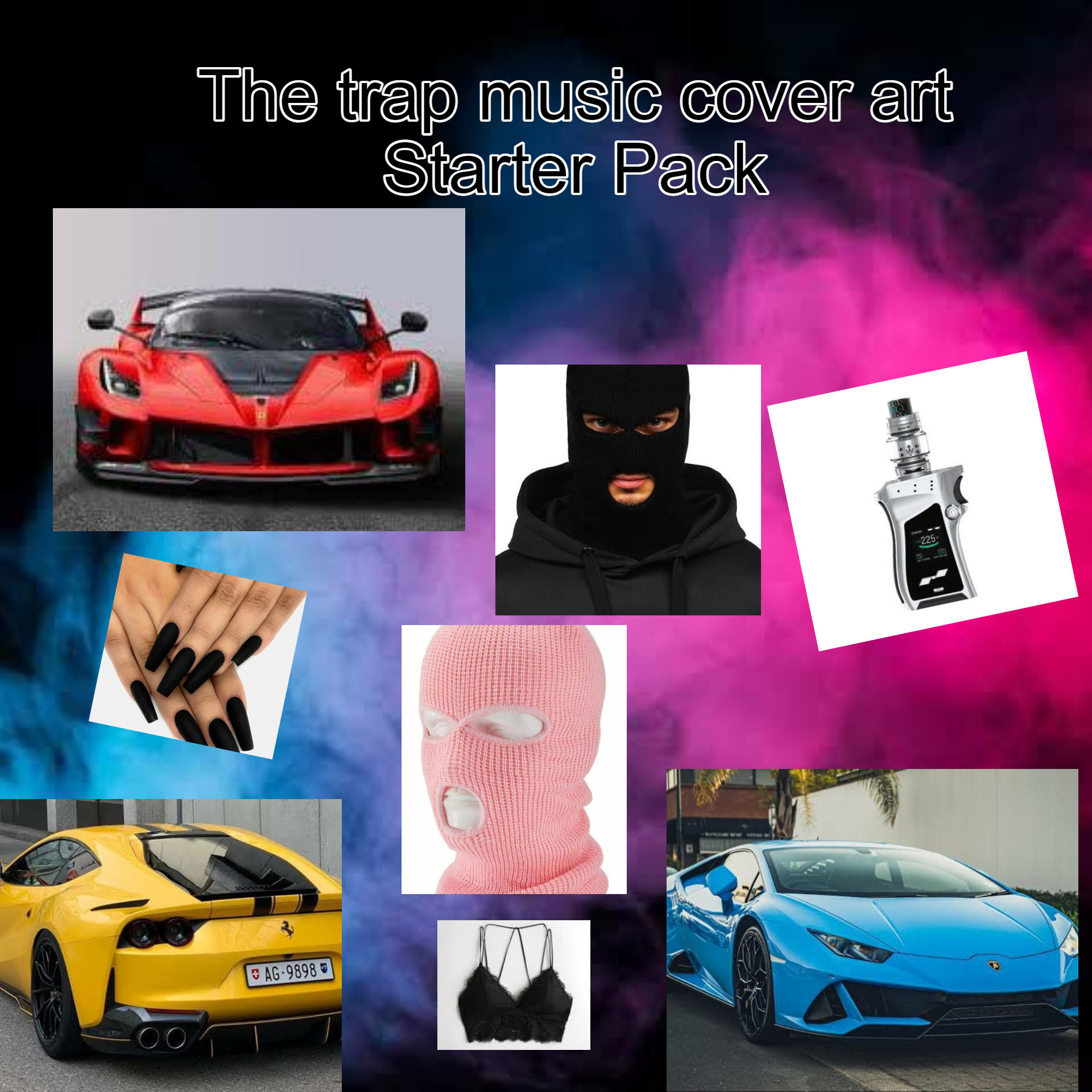 The trap music cover art starter pack | Scrolller