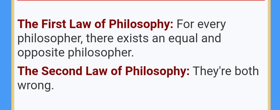 The two laws of philosophy | Scrolller