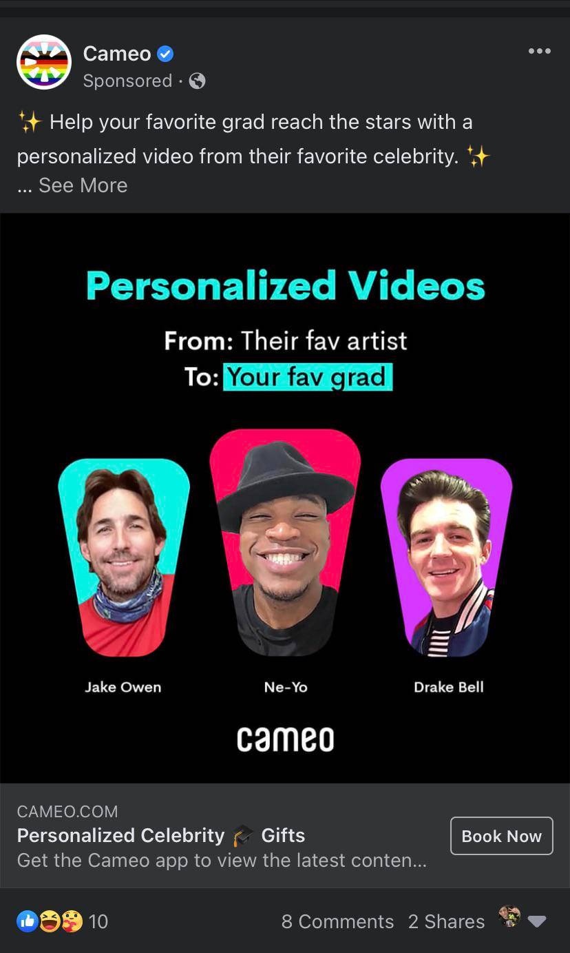 This Cameo ad featuring Drake Bell | Scrolller