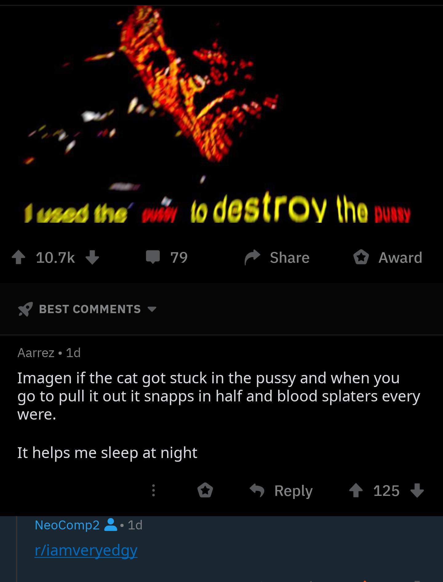 This comment... Bruh wtf. | Scrolller