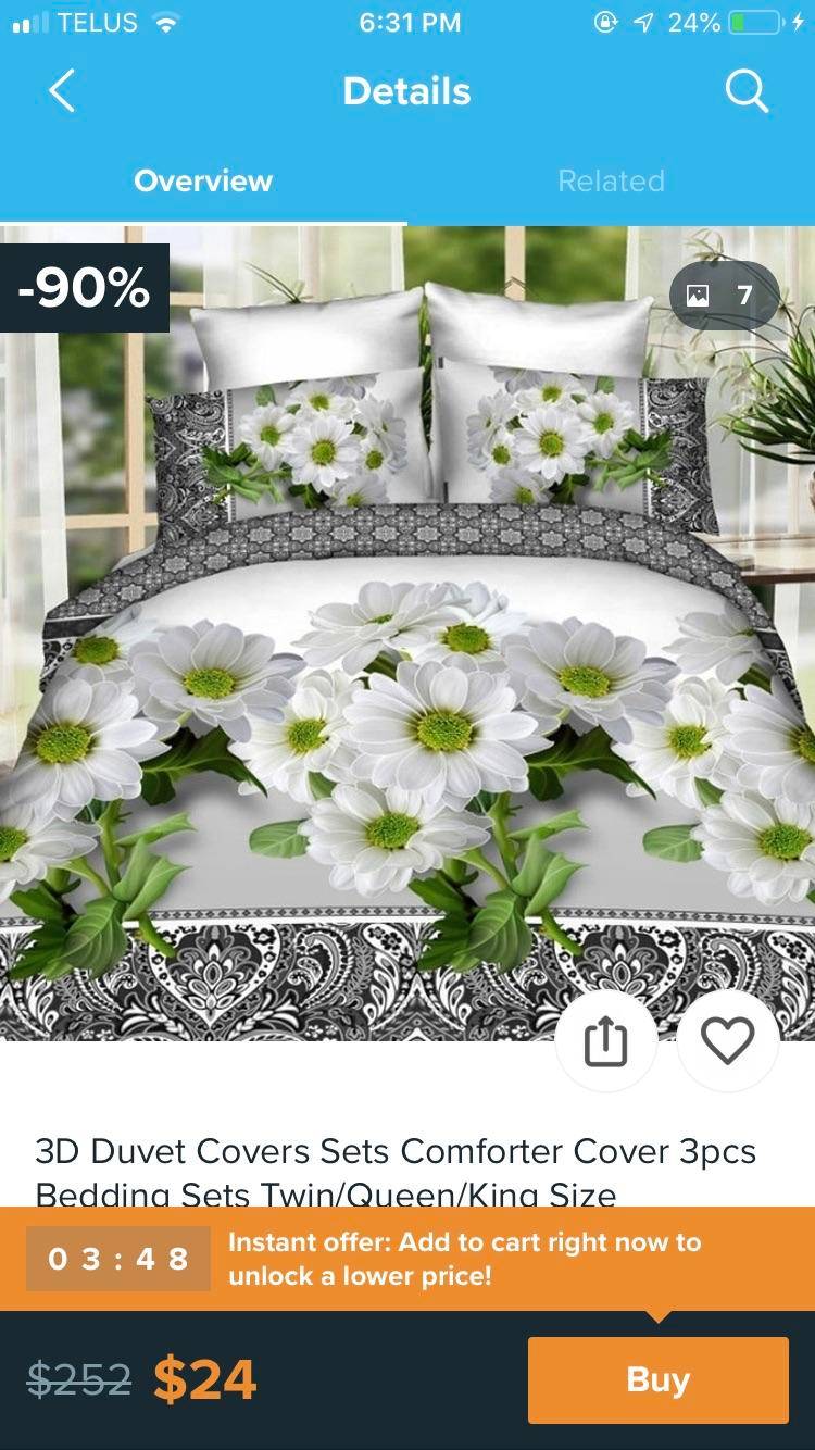 This gorgeous floral bedding from Wish | Scrolller