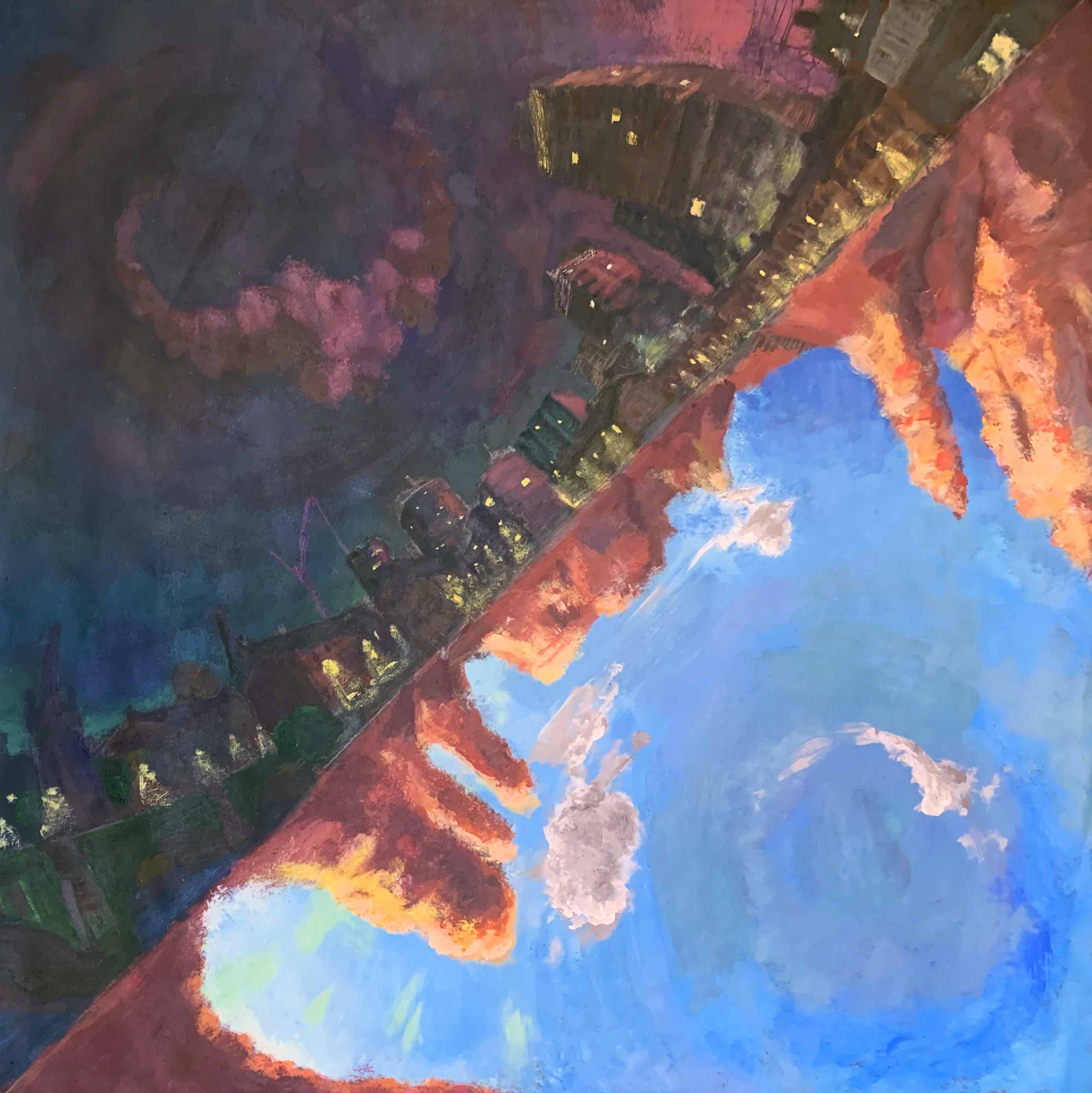 This Is An Album Cover I Designed And Painted Acrylic Paint On Paper 