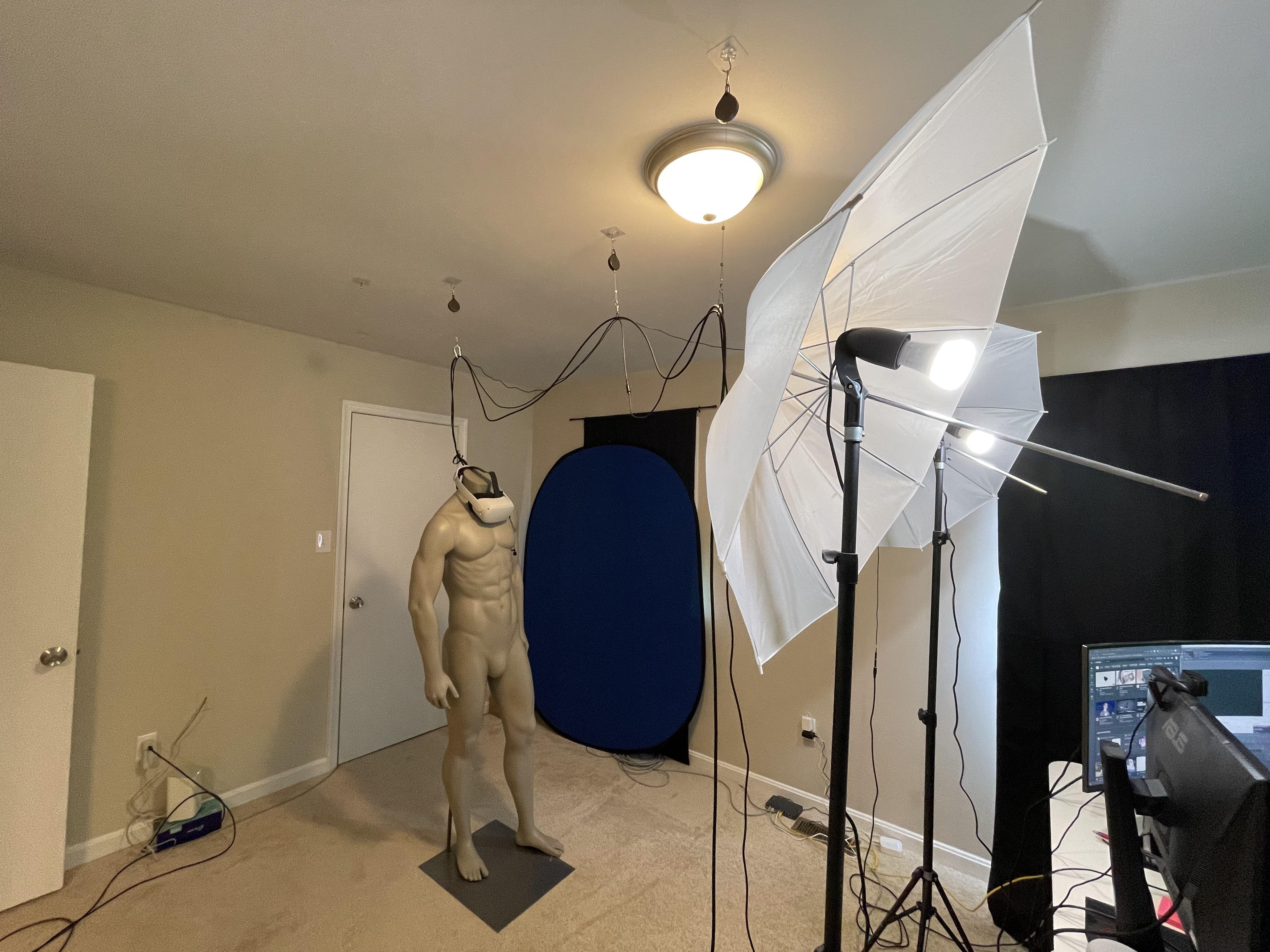 This is Ted he holds all the gear while I set it up for PC VR and when ...