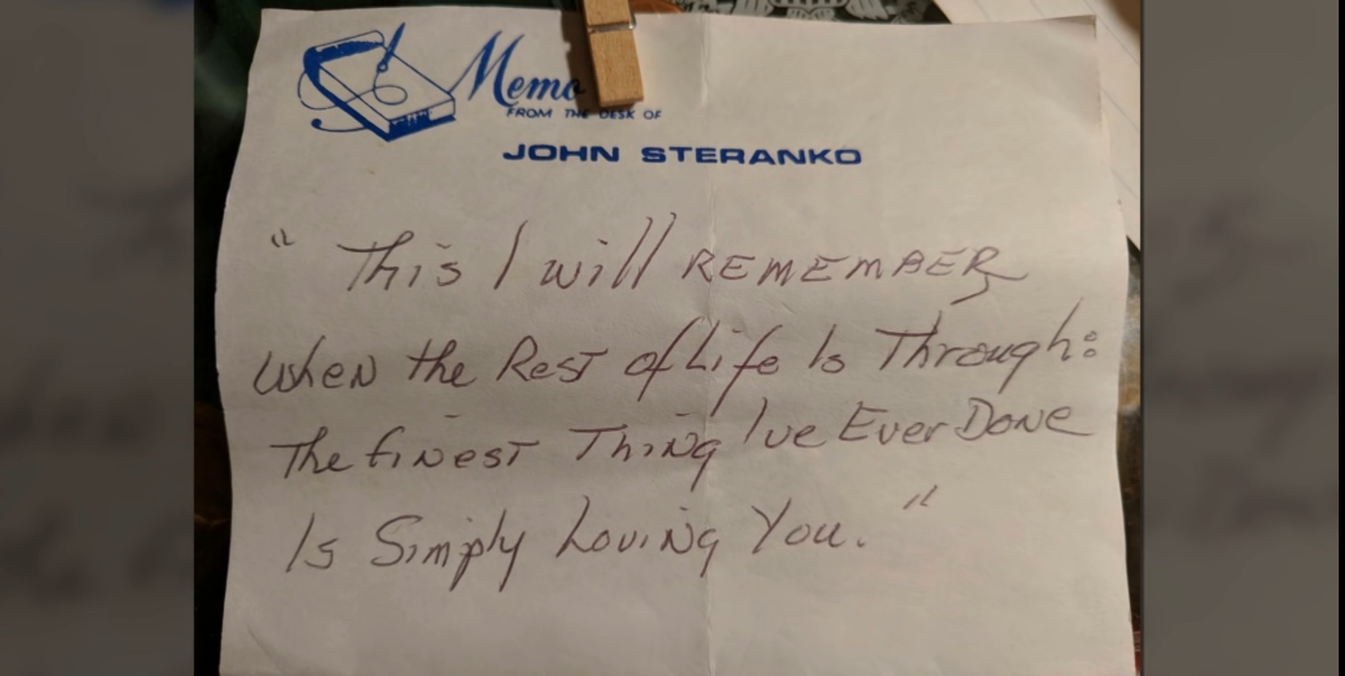 This is the note a grandfather left to his wife before he died. | Scrolller