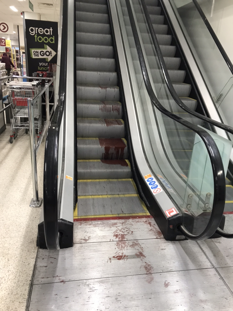 This paint on the escalator made me do a double-take. | Scrolller