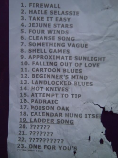 This setlist would have made my life. | Scrolller