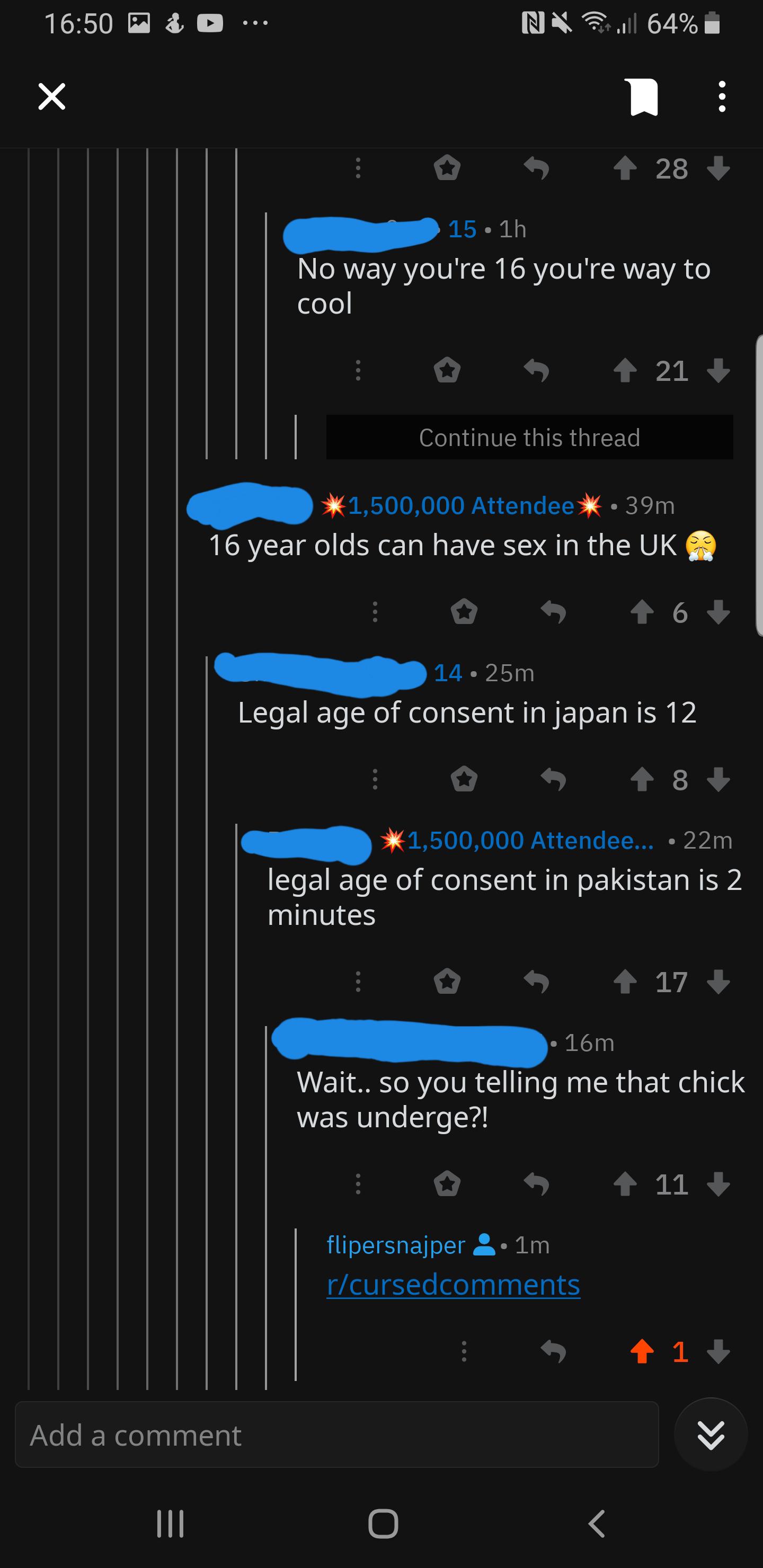 This would probably get me banned on r/cursedcomments | Scrolller