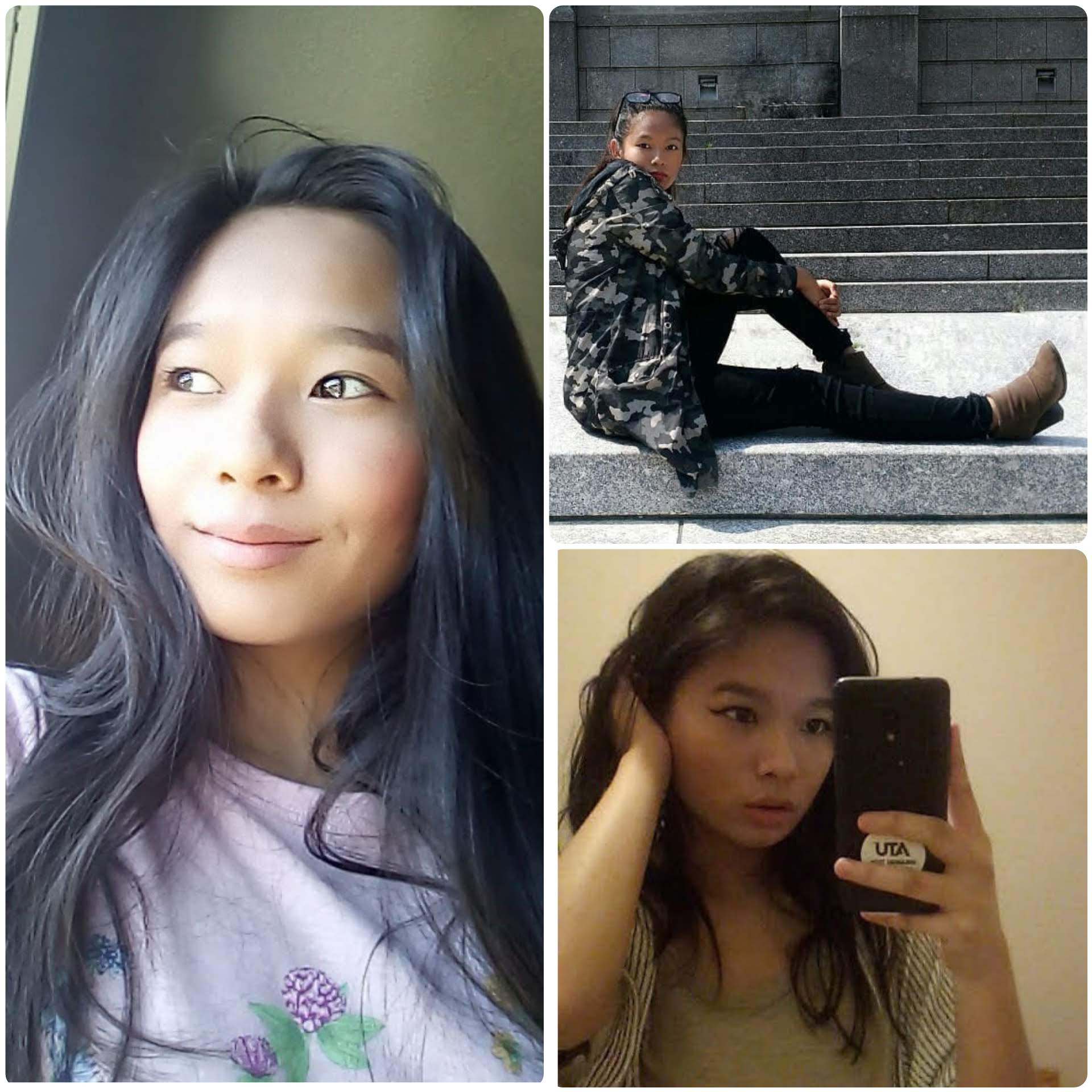 Three photos. Same girl. Different vibes. Give it your best shot! (I'm older than I look hehe ...