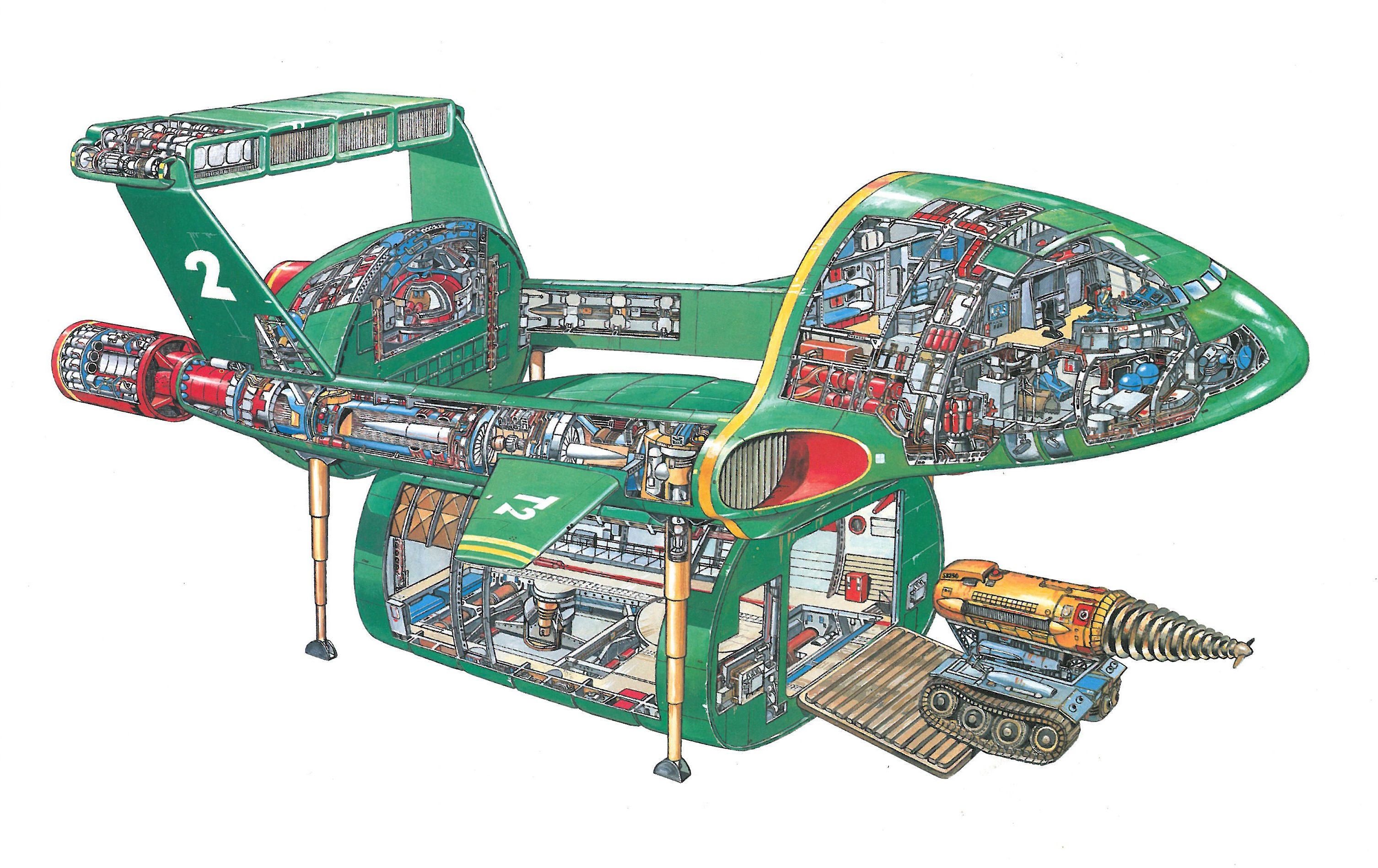 Thunderbird 2 cutaway with mole | Scrolller