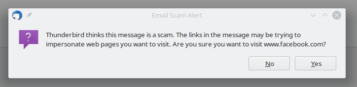 Thunderbird's opinion of Facebook | Scrolller