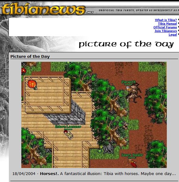 Tibianews.net predicted horses in tibia in 2004! | Scrolller