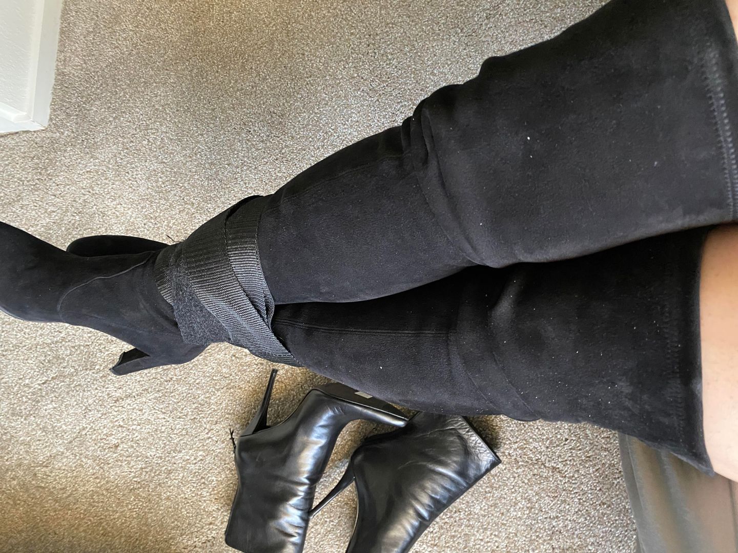 Tied up in thigh high boots | Scrolller