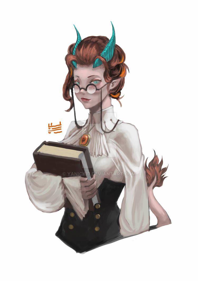 Tiefling Bookworm art by yanick17 | Scrolller