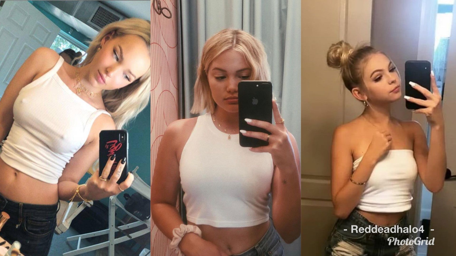Tight Blondes in Tight Tops In Mirror Images: Dove Cameron, Olivia Holt, Jordyn Jones | Scrolller