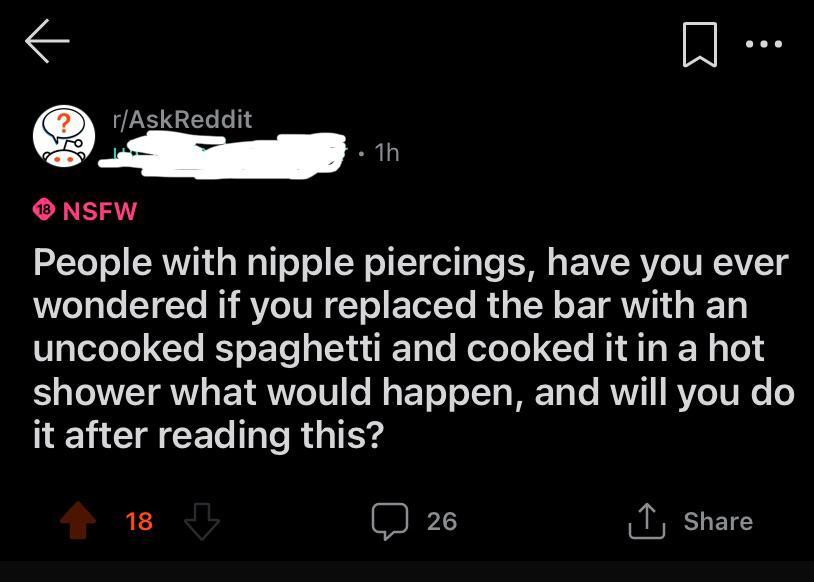 TIH spaghetti nipple piercings | Scrolller
