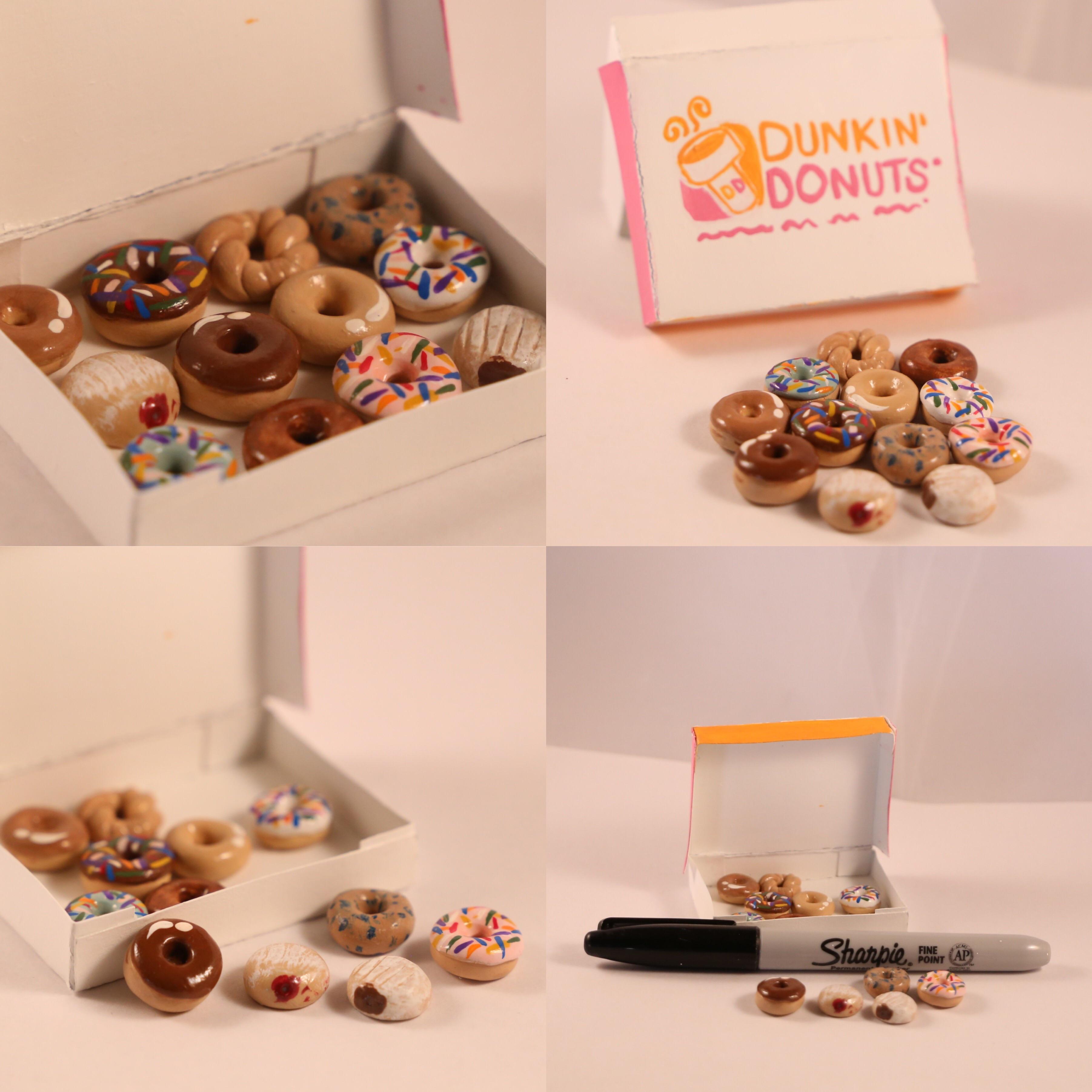 Tiny Box of Dozen Dunkin’ Donuts + Sharpie for size reference, one of my fav pieces so far ...