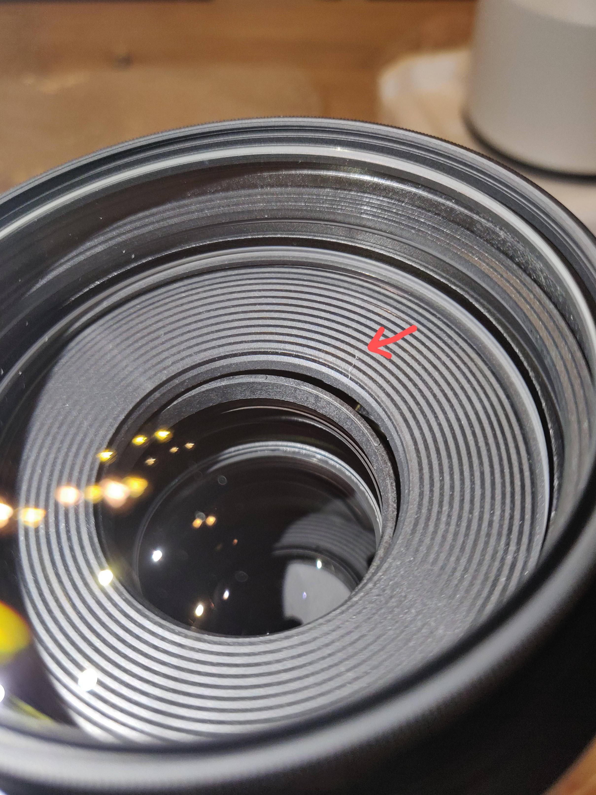 Tiny fiber inside new lens? | Scrolller