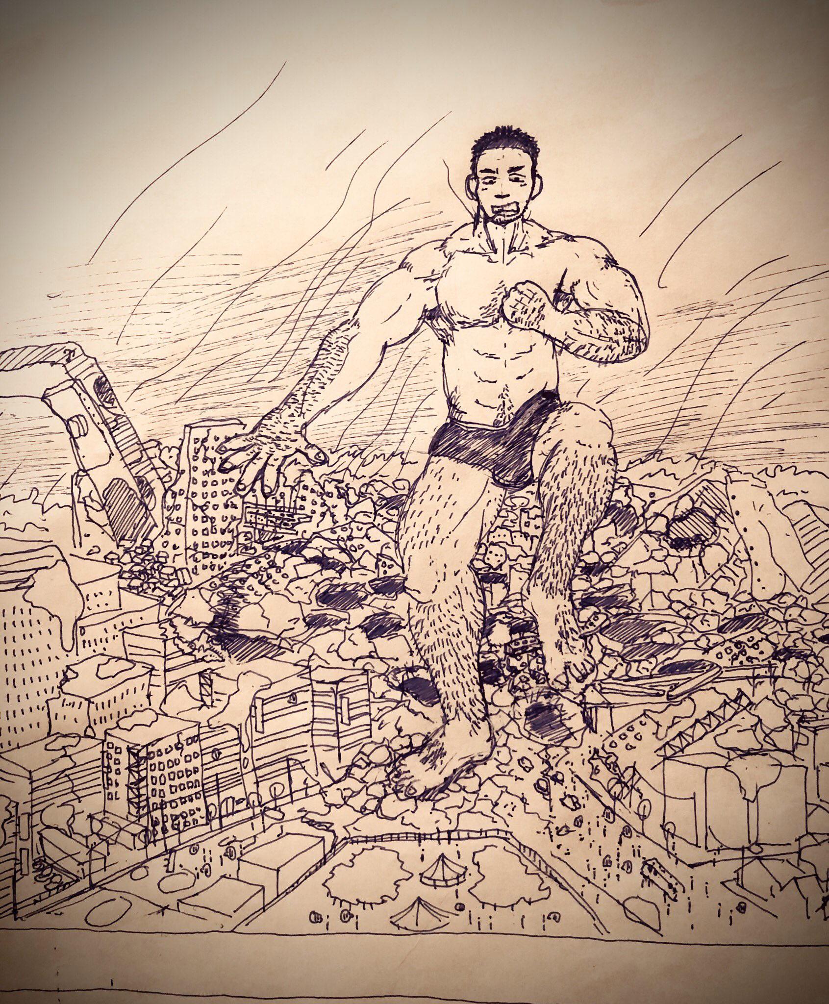 Tired giant of destruction (yunakinari) | Scrolller