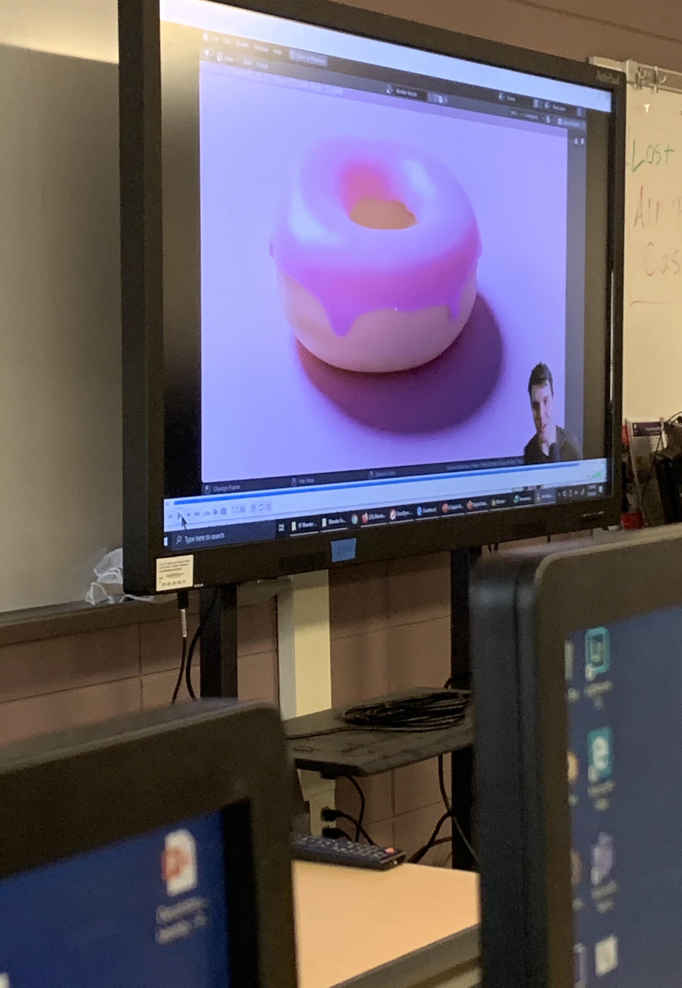 To my surprise, we’re using the donut tutorial in class (: | Scrolller