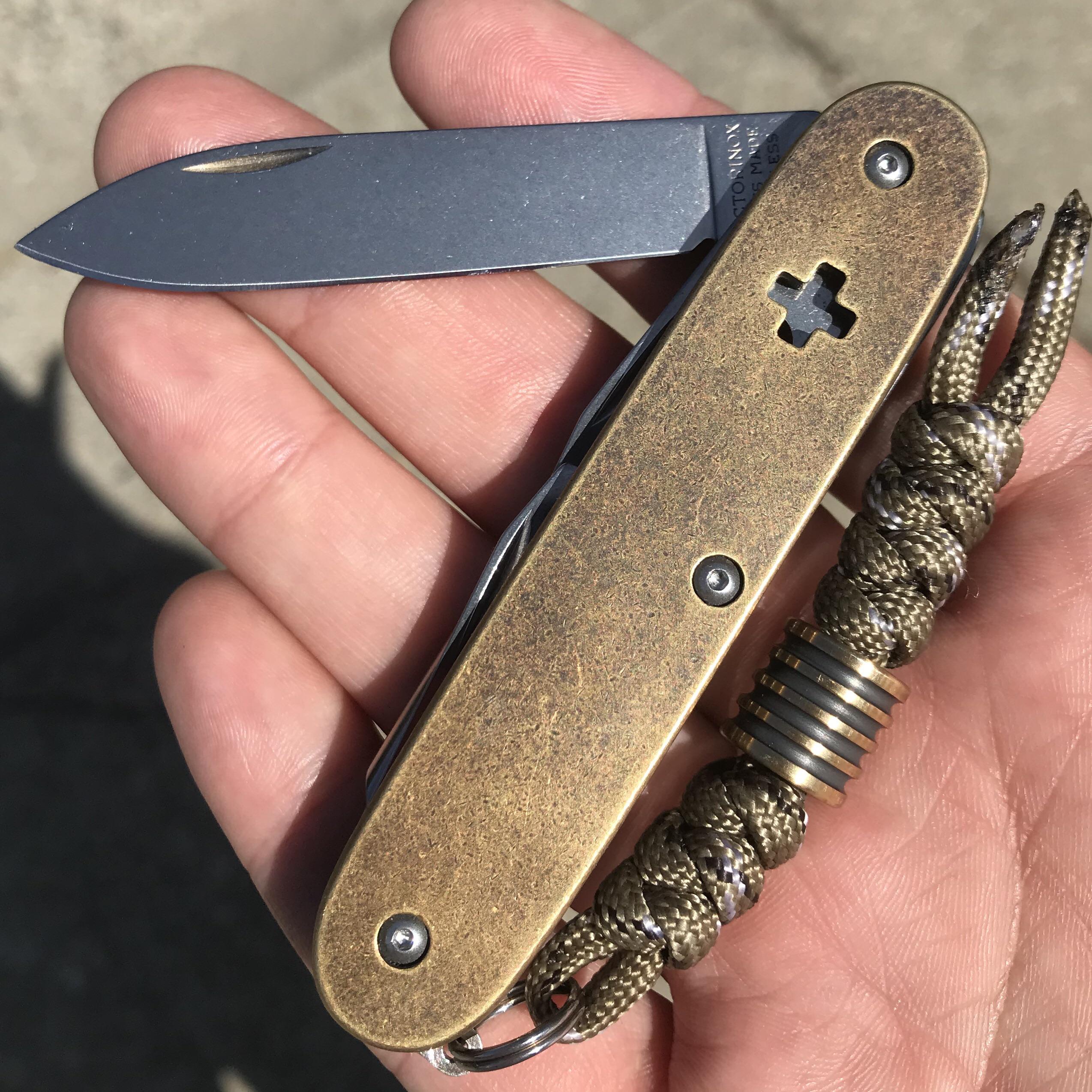 Today’s carry: Beaver Bladeworks Brass Victorinox Pioneer | Scrolller