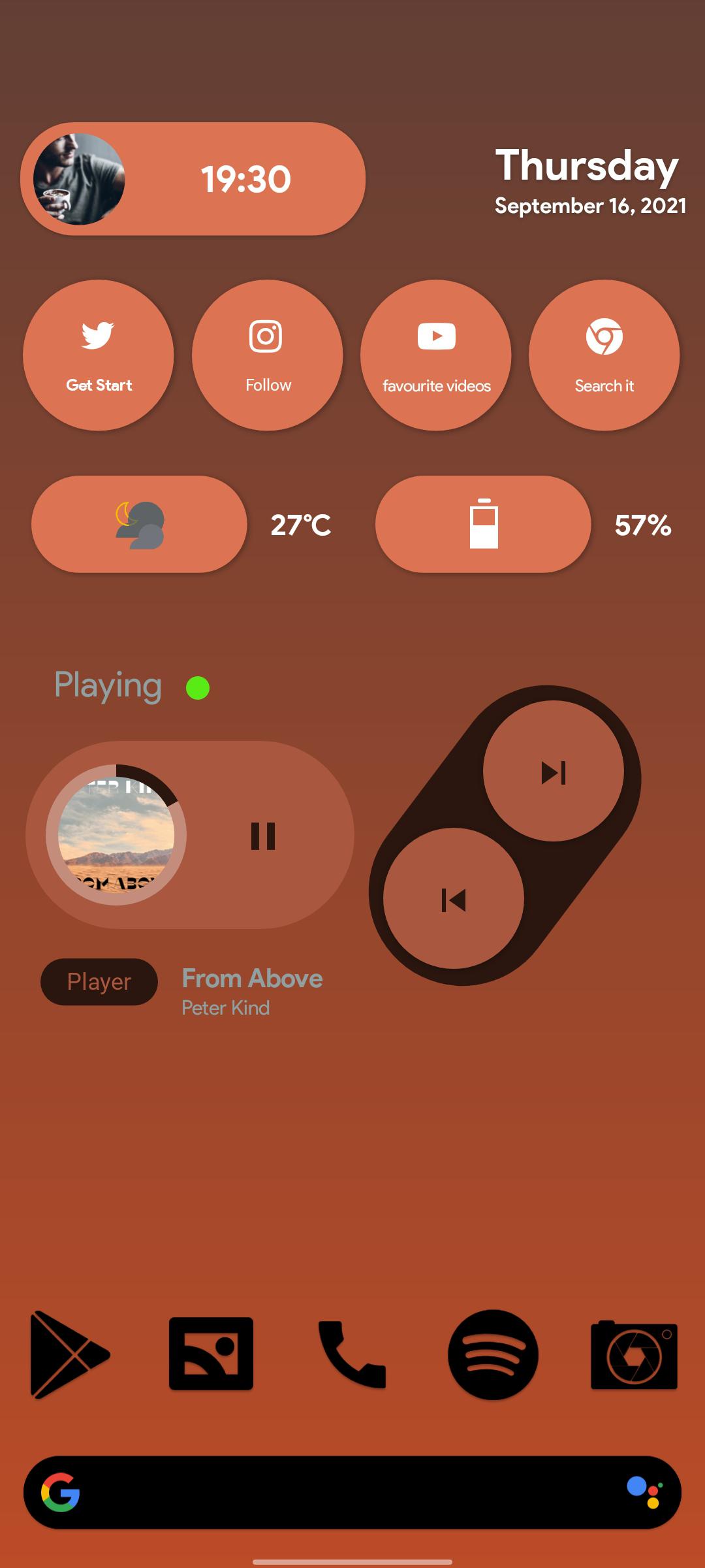 Today's home screen setup using Nova Launcher and pastel kwgt widgets | Scrolller